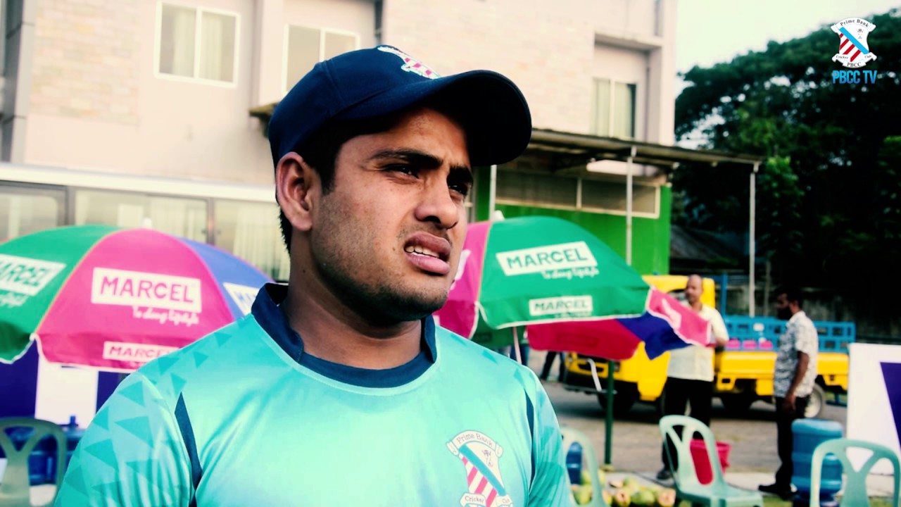 Al Amin Jr. after scoring 106* against Khelaghar in Dhaka League - YouTube