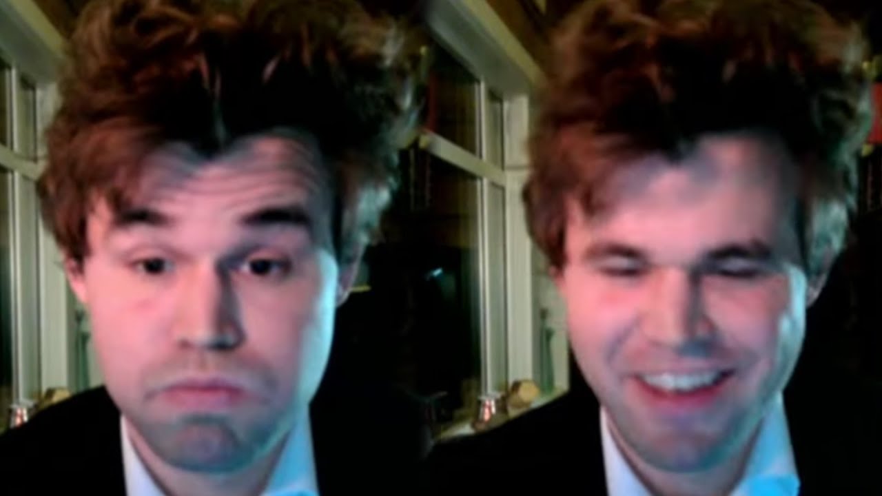 Magnus Carlsen is SURPRISED and He LAUGHS at His BLUNDER - YouTube