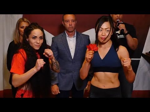 Jennifer "Savage" Clausius vs. Celine Haga - Weigh-in - (Road to M-1 ...