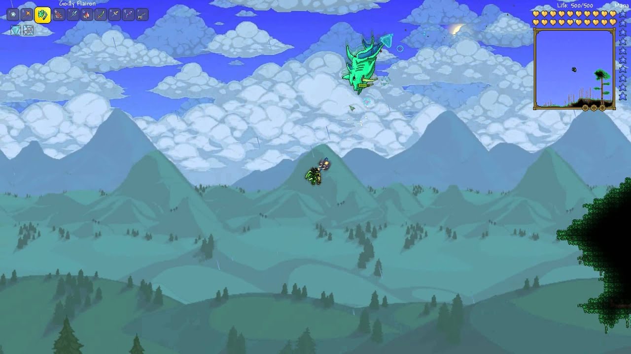 Terraria: Flairon in action! 1.2.4.1 - YouTube
