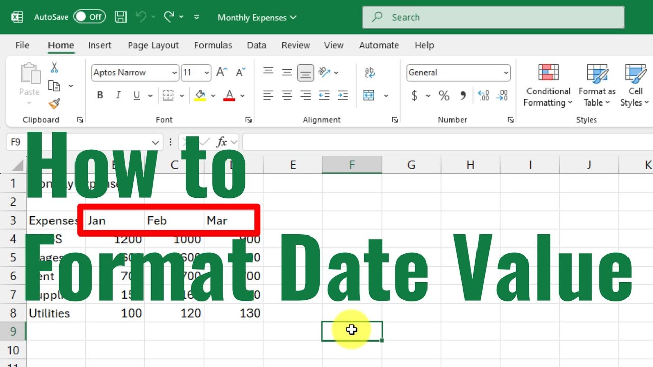 How To Change Date Format In Excel (Jan to → Jan - 2025) Excel Basics ...