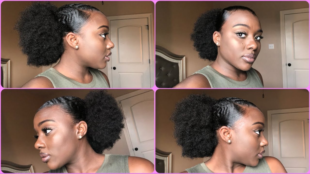 Sleek Natural Low Puff Tutorial (Requested) on type 4 hair | Natural ...