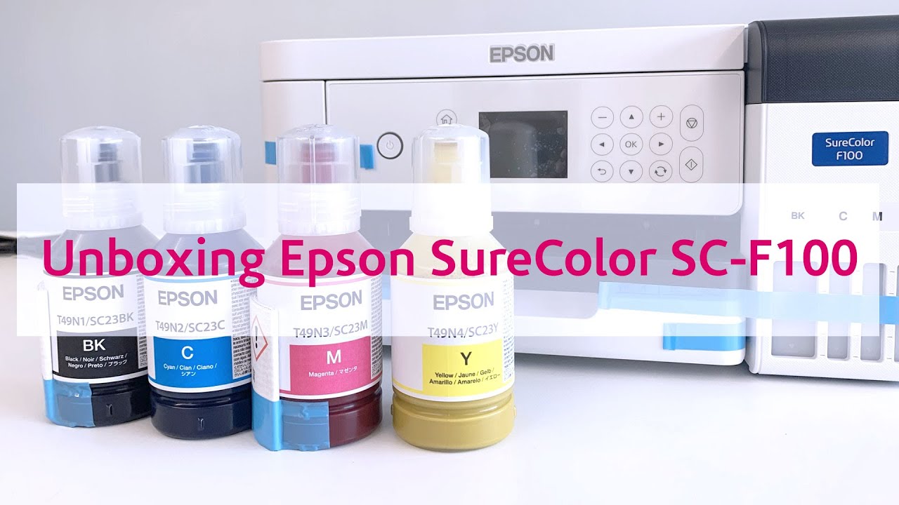 Unboxing Epson SureColor SC F100 - YouTube