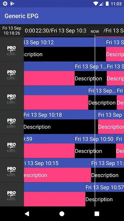 Performant Electronic Program Guide (EPG) with the power of Recyclerview - YouTube