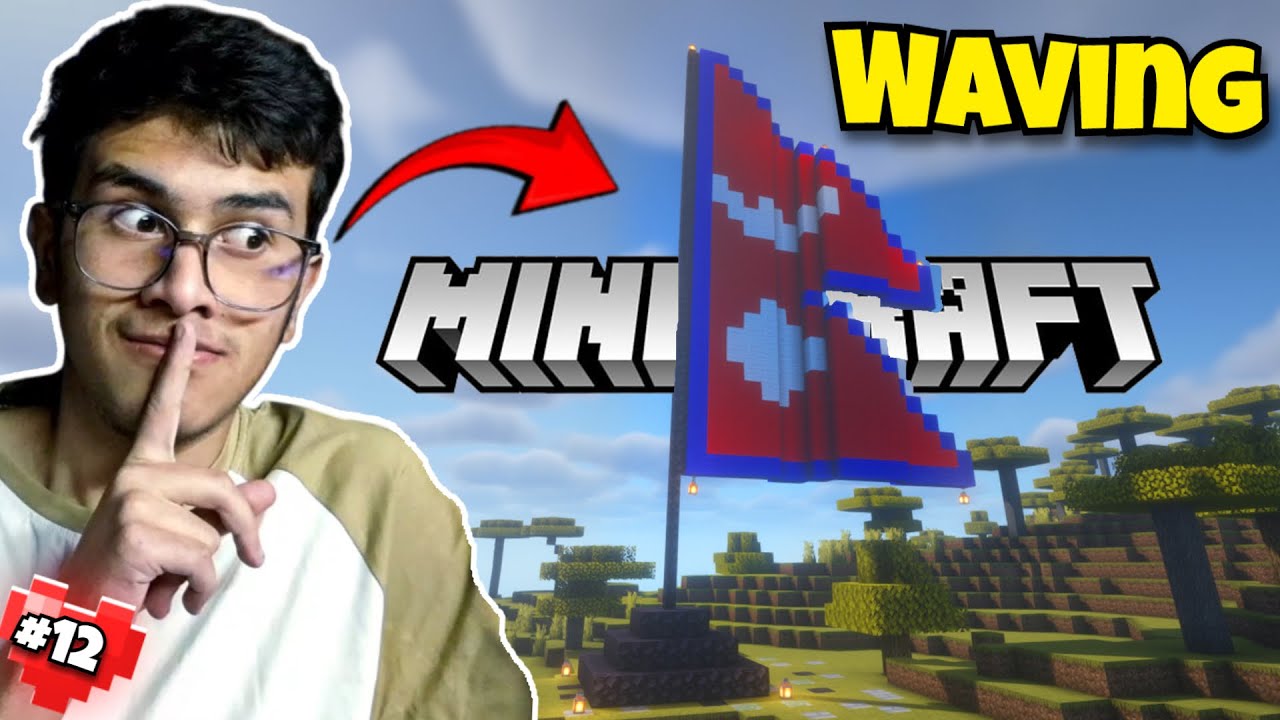 I Made A WAVING Flag Of NEPAL In Minecraft Survival 😲 - YouTube