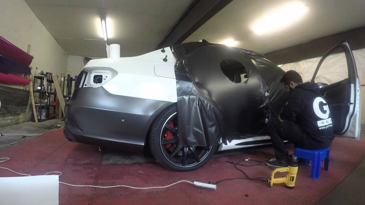 Mercedes E63 AMG Nero Satin Pearl Wrap - YouTube
