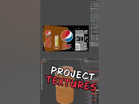 How I DID THE Pepsi MAX 3D Product Animation Part 2 Texturing - Blender Tutorial #shorts - YouTube
