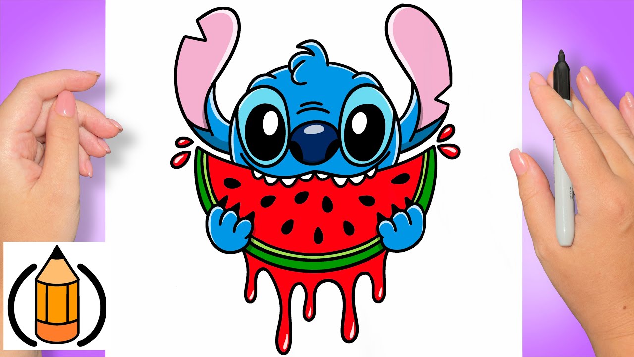 How To Draw Summertime Stitch | Easy Stitch Drawing Tutorial - YouTube