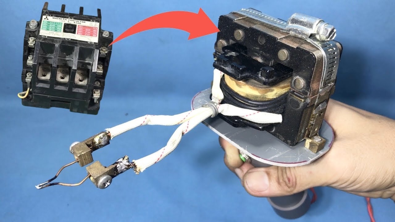 How to Make a Super Hot Soldering Iron Using a 3-Phase Contactor - YouTube