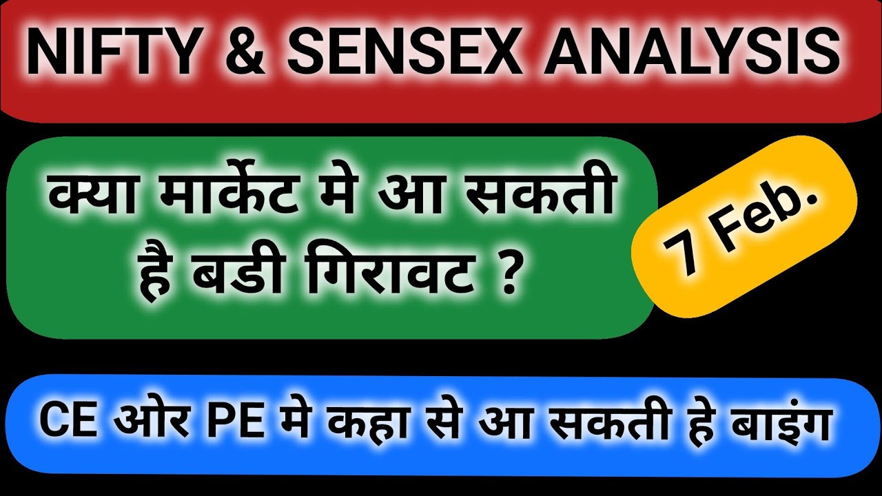 Nifty & Sensex Chart Analysis For Tomorrow || 7 February 2025 - YouTube