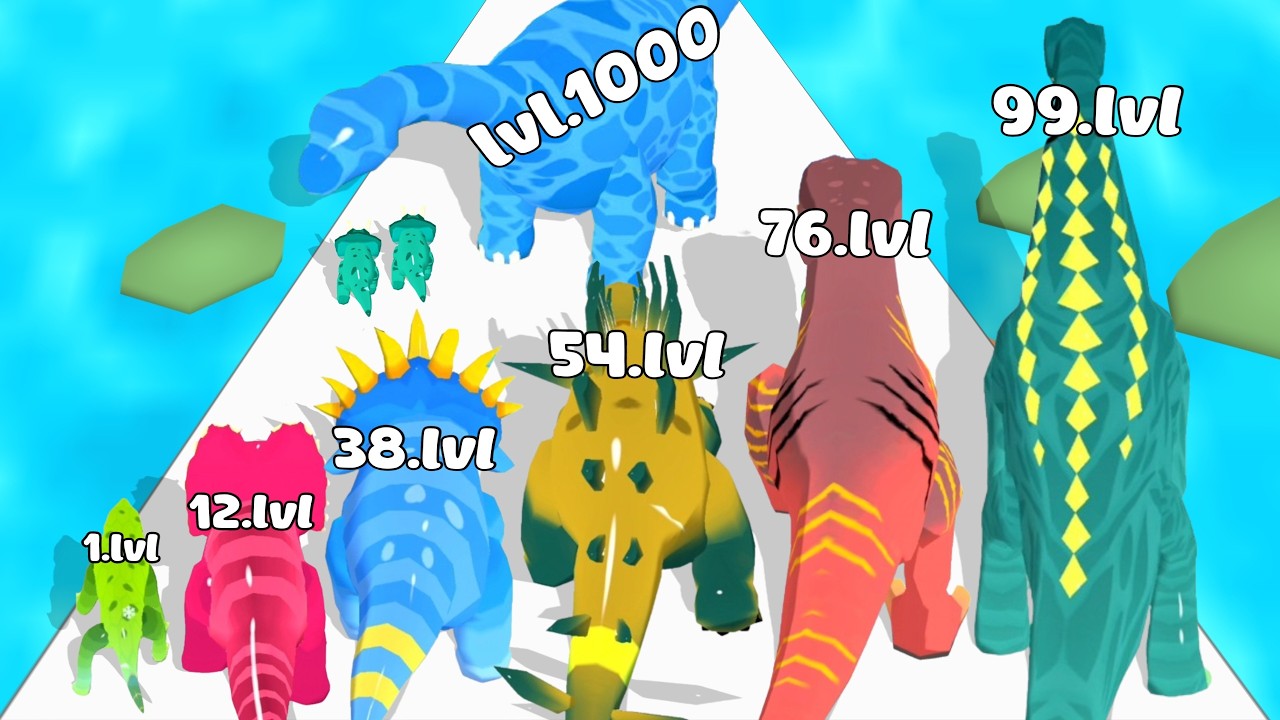 Dinosaur Evolution Runner - Level Up Satisfying ASMR Dino Run 3D (Max Level) Updated 02 - YouTube