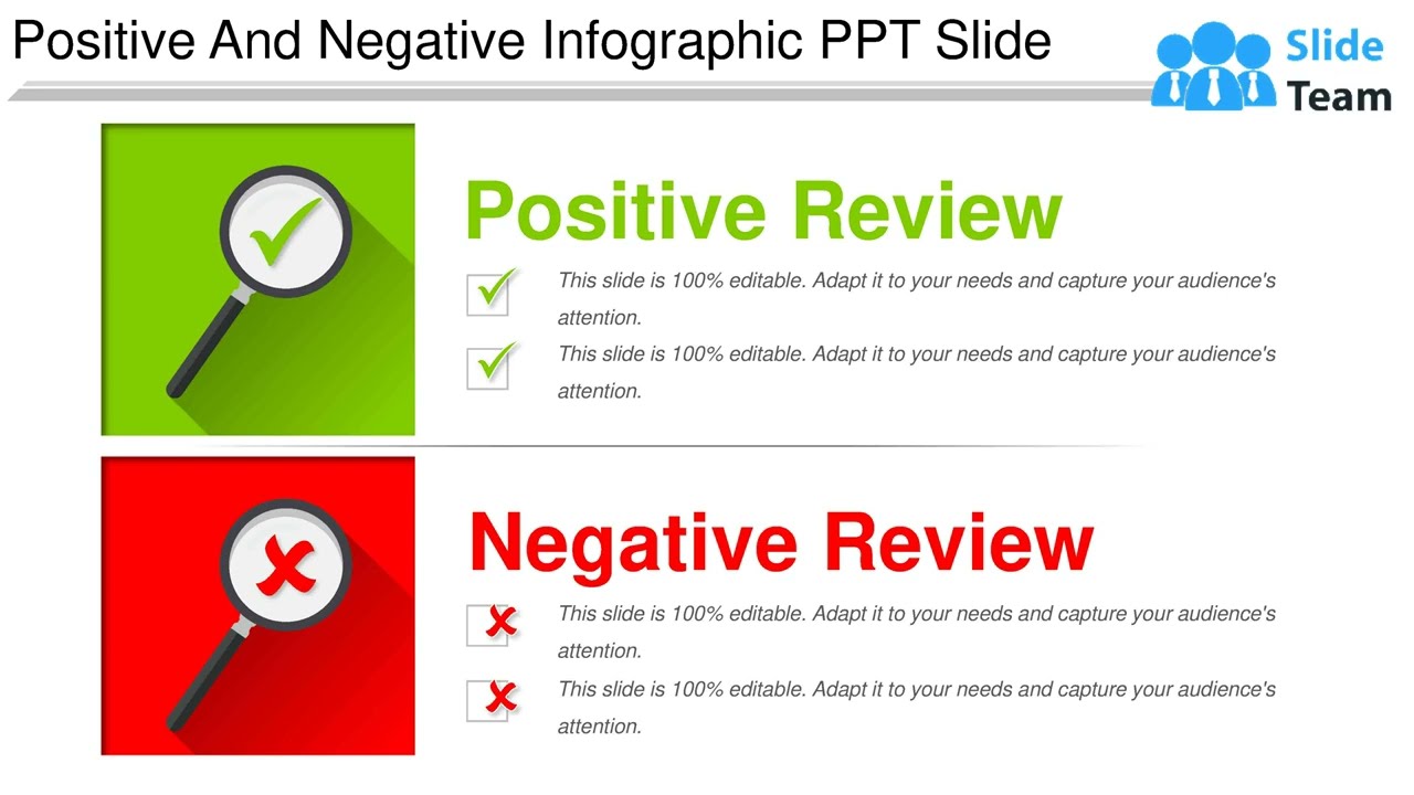 Positive And Negative Infographic Ppt Slide - YouTube