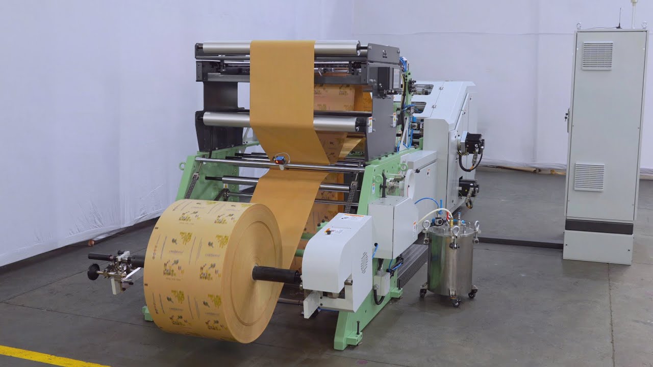 Crown RB200 - Square Bottom Paper Bag Machine - YouTube