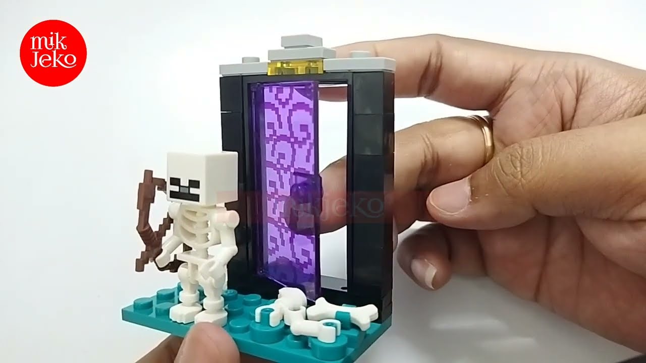 LEGO Minecraft Skeleton & Nether Portal | LEGO Minecraft Toy Unofficial ...
