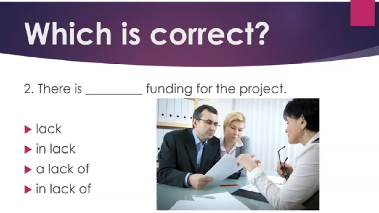 Say it Right in English: Lack, Lack of - YouTube