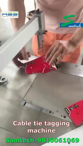 Cable tie tagging machine - YouTube