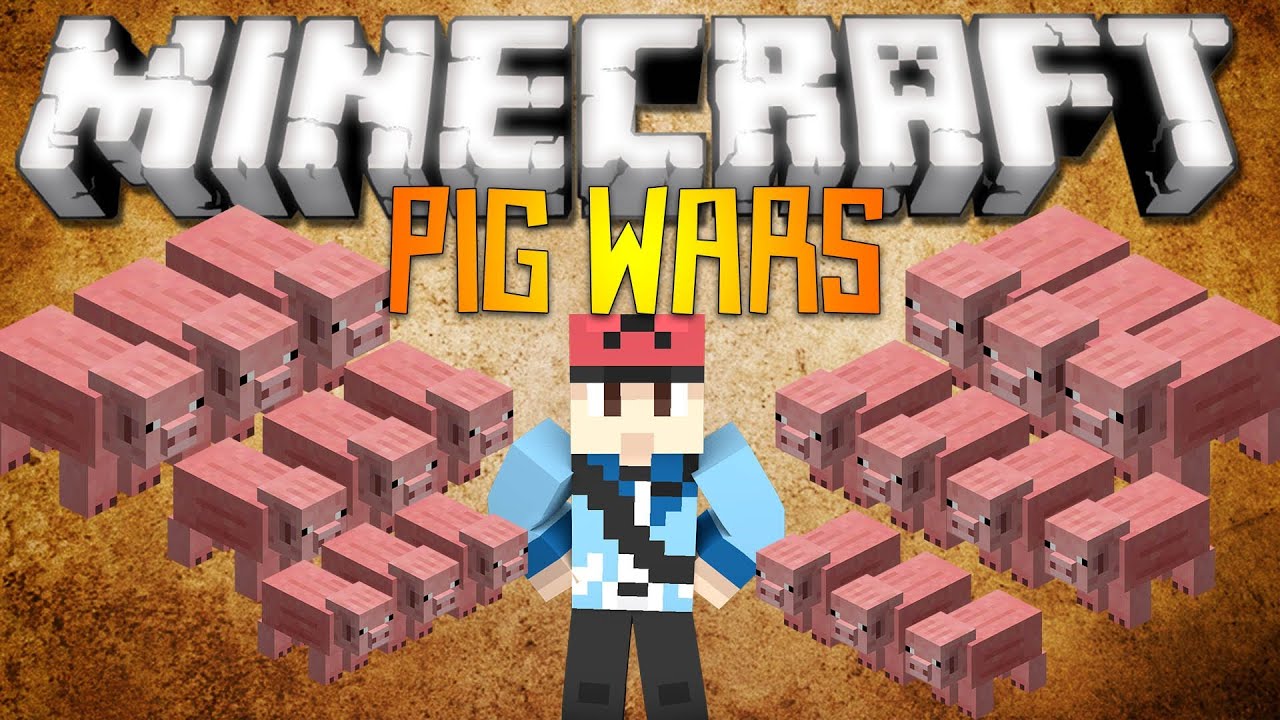 Minecraft Mini-Game : PIG WARS /w The Famous Films & Friends! - YouTube