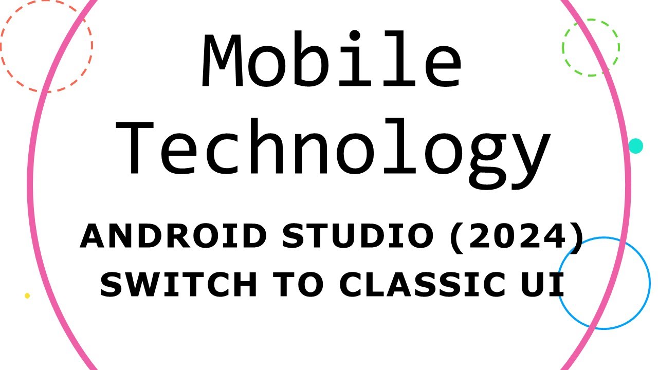 Android studio Iguana 2024 How To switch to classic ui - YouTube
