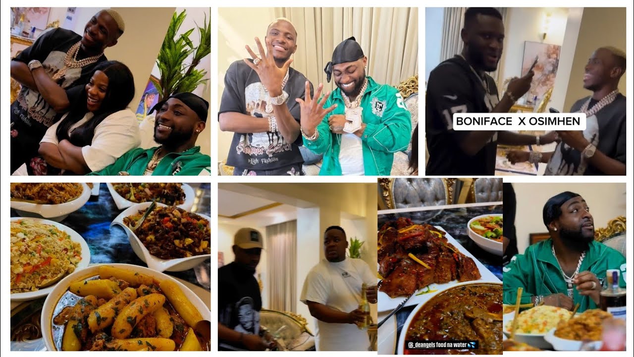 DAVIDO,Victor Osimhen,Boniface ,30BG crew have sumptuous dinner at ...