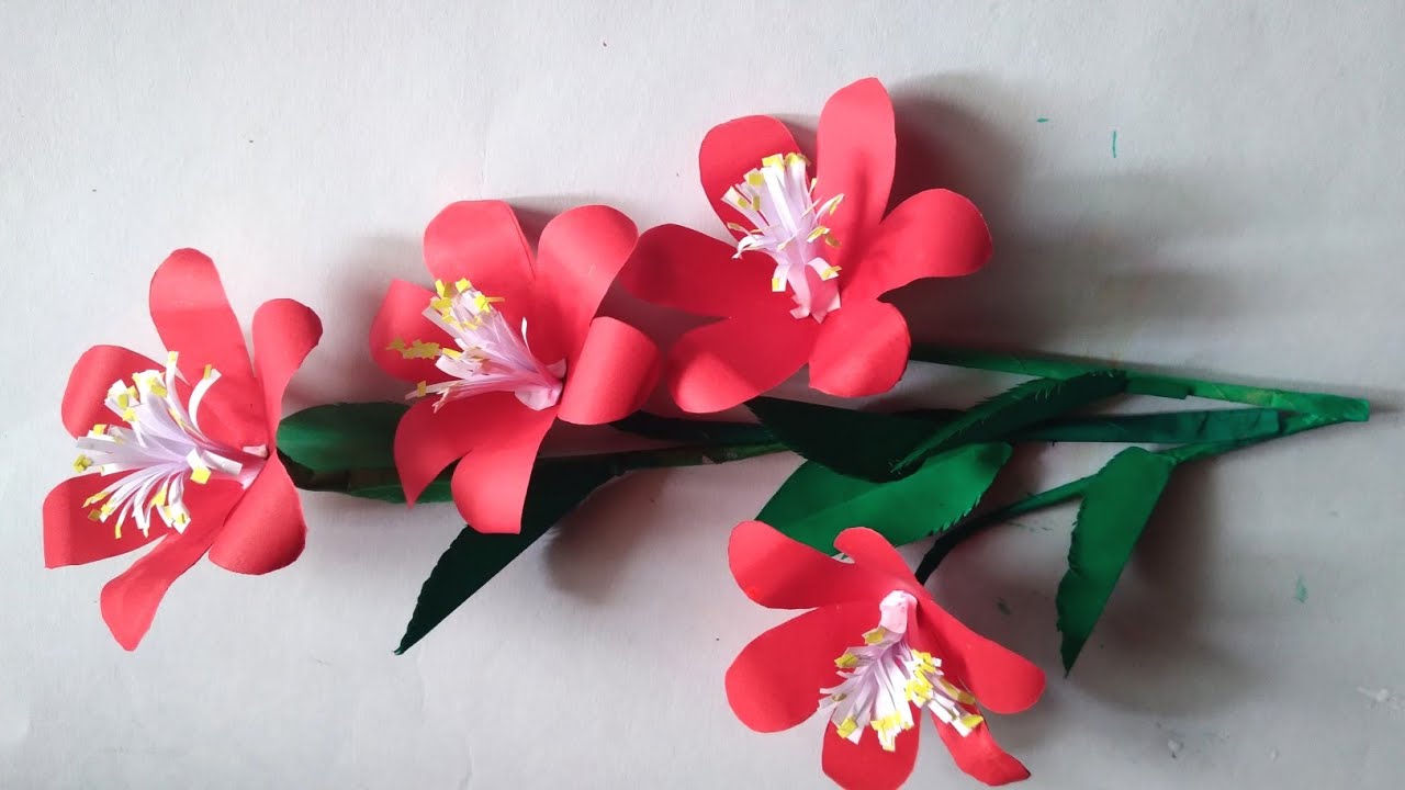 Beautiful paper flower making easy/step-by-step/flower making with ...