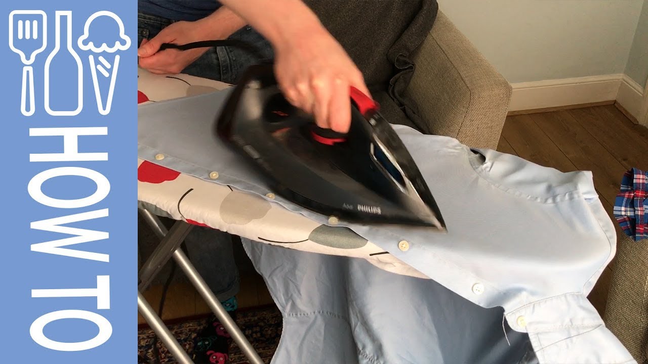 How to iron a shirt for work with perfect creases. - YouTube