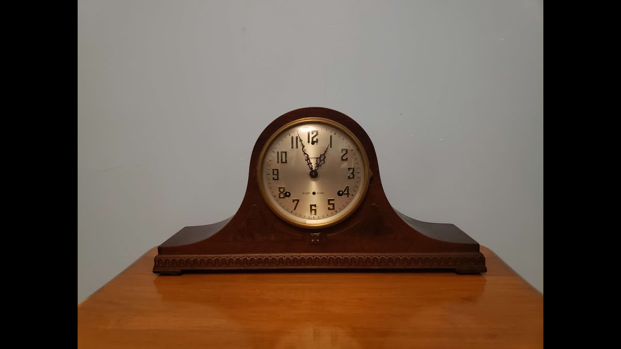 1930's Sessions "Westminster WC94" Westminster Chime Tambour Mantel Clock - YouTube
