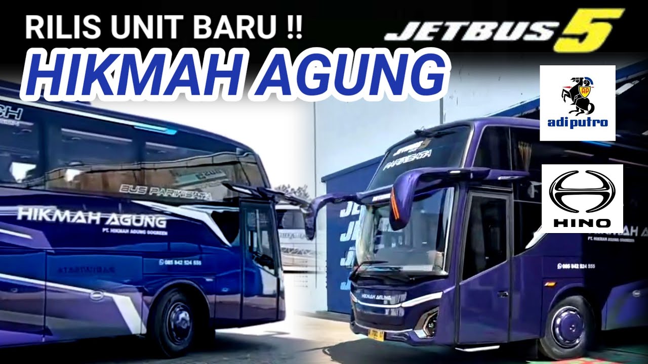 Rilis !! Hikmah Agung Jetbus 5 MHD Hino RK 280 Karoseri Adiputro 2024 ...