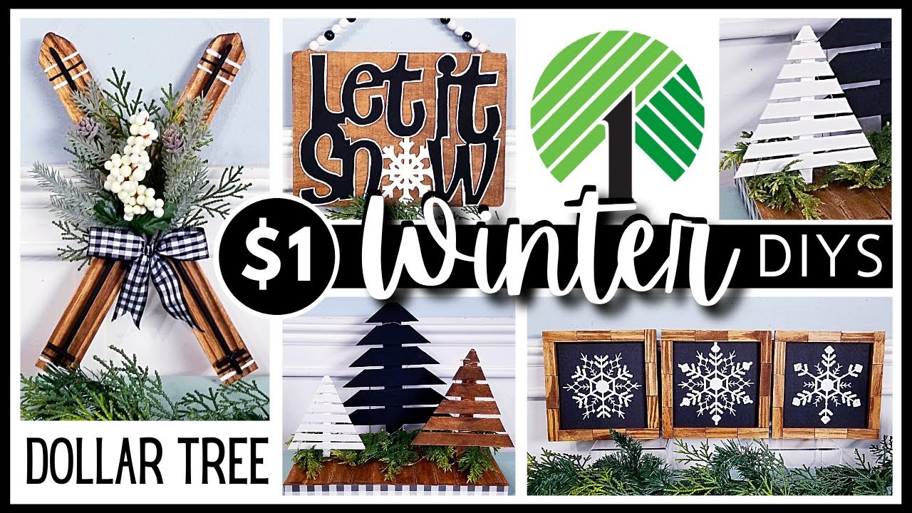 *NEW* DOLLAR TREE DIYS | Neutral WINTER & HOLIDAY Home Decor | EASY ...