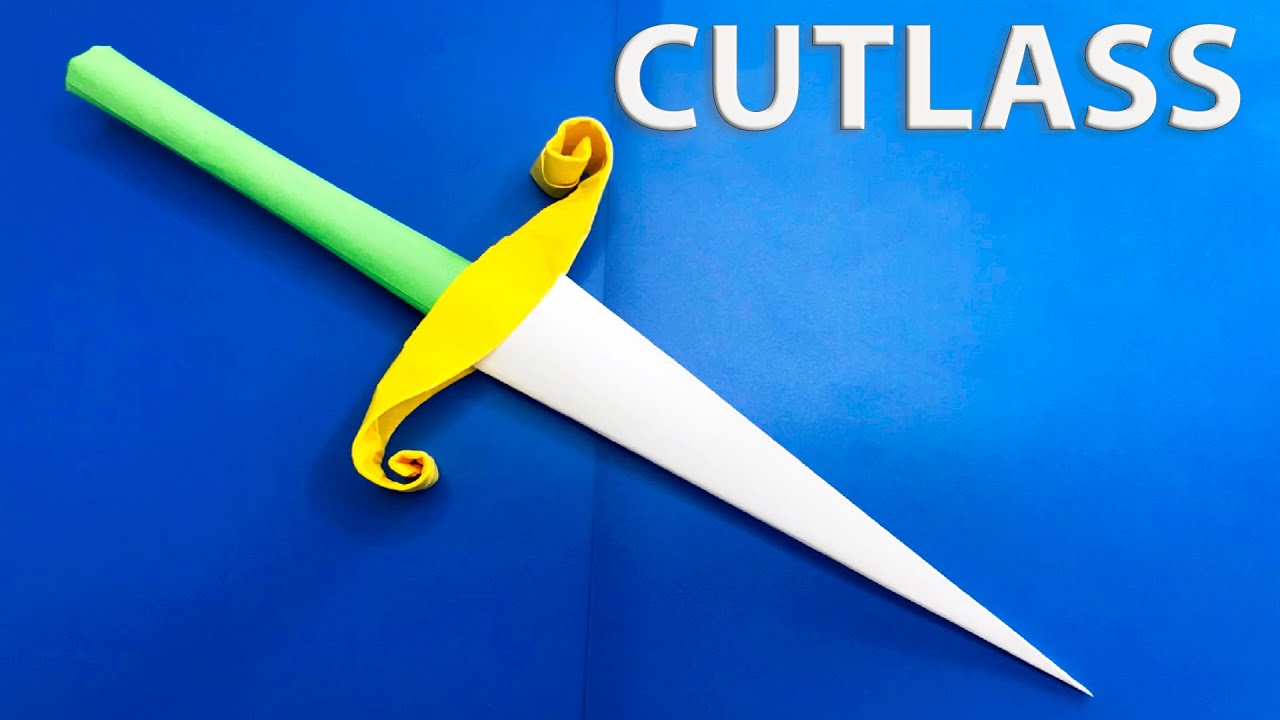 How to make a paper cutlass with your own hands 🗡 origami weapon 🗡 ...
