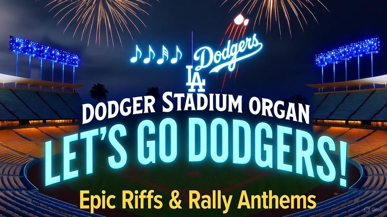 Let's Go Dodgers (old style) Organ - Dodger Stadium - Nancy Bea - YouTube