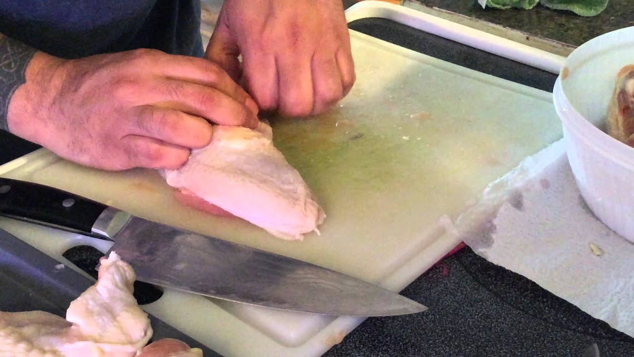 Fabricating whole chicken. - YouTube