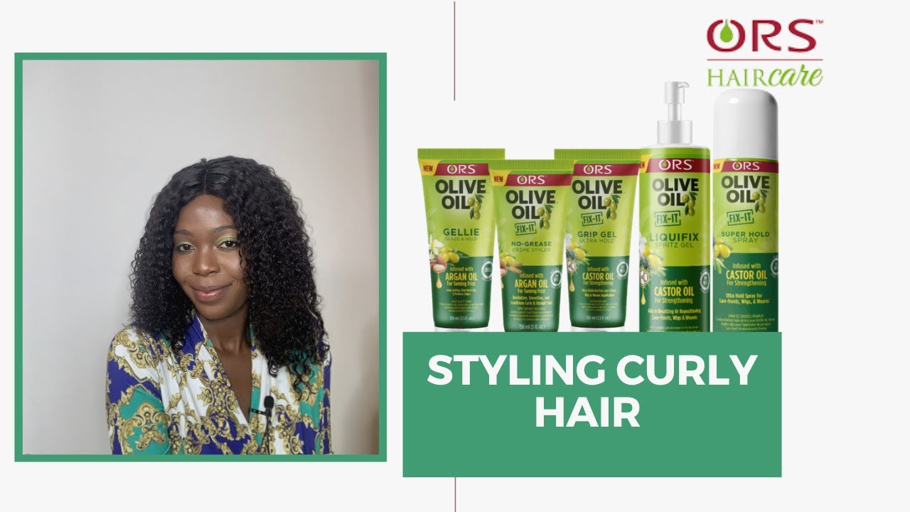 Styling Curly Hair Using ORS Products - YouTube
