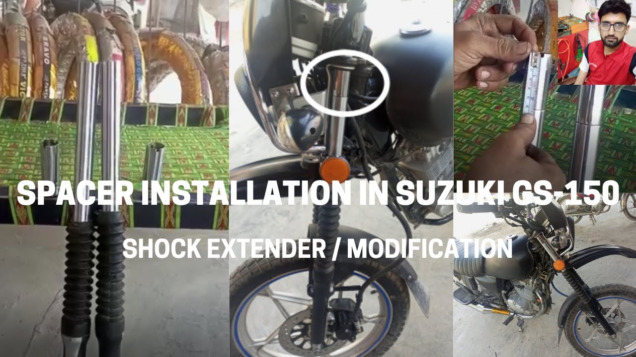 Spacer installation in Suzuki GS-150 |Suzuki GS 150 front shock ...