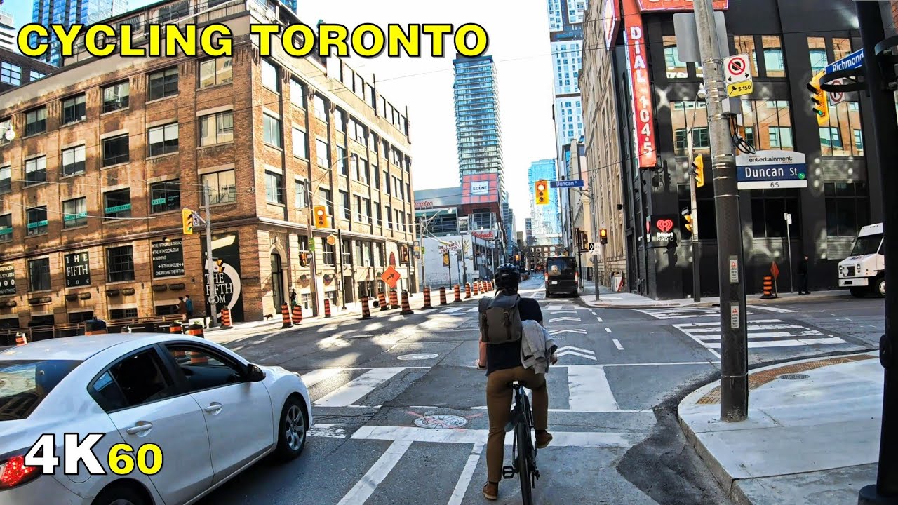 Cycling Toronto - Downtown Pandemic Ride on May 1, 2020 [4K] - YouTube