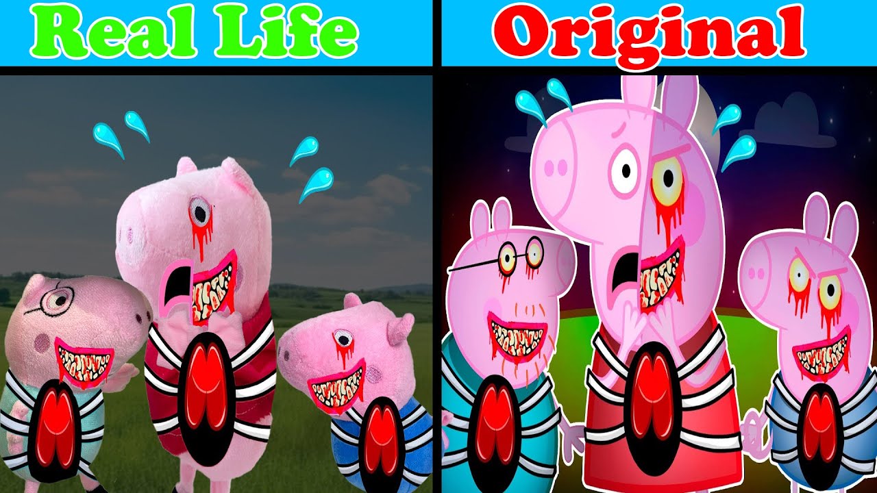 Peppa Pig, the family of demons. - Peppa Pig Original vs Plush Toys ...