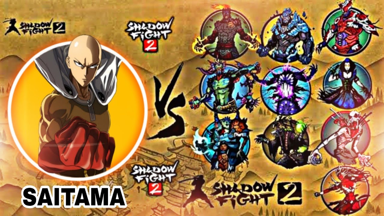 Shadow Fight 2 Saitama(One Punch Man) Vs All UnderWorld Bosses #saitama ...
