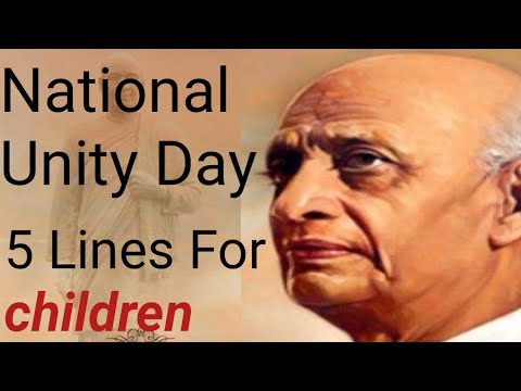 5 Lines On National Unity Day | Short Essay | National Unity Day - YouTube