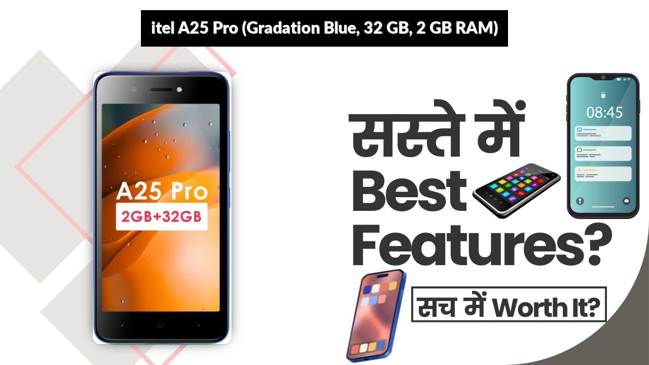 itel A25 Pro (Gradation Blue, 32 GB, 2 GB RAM) Review in Hindi ...