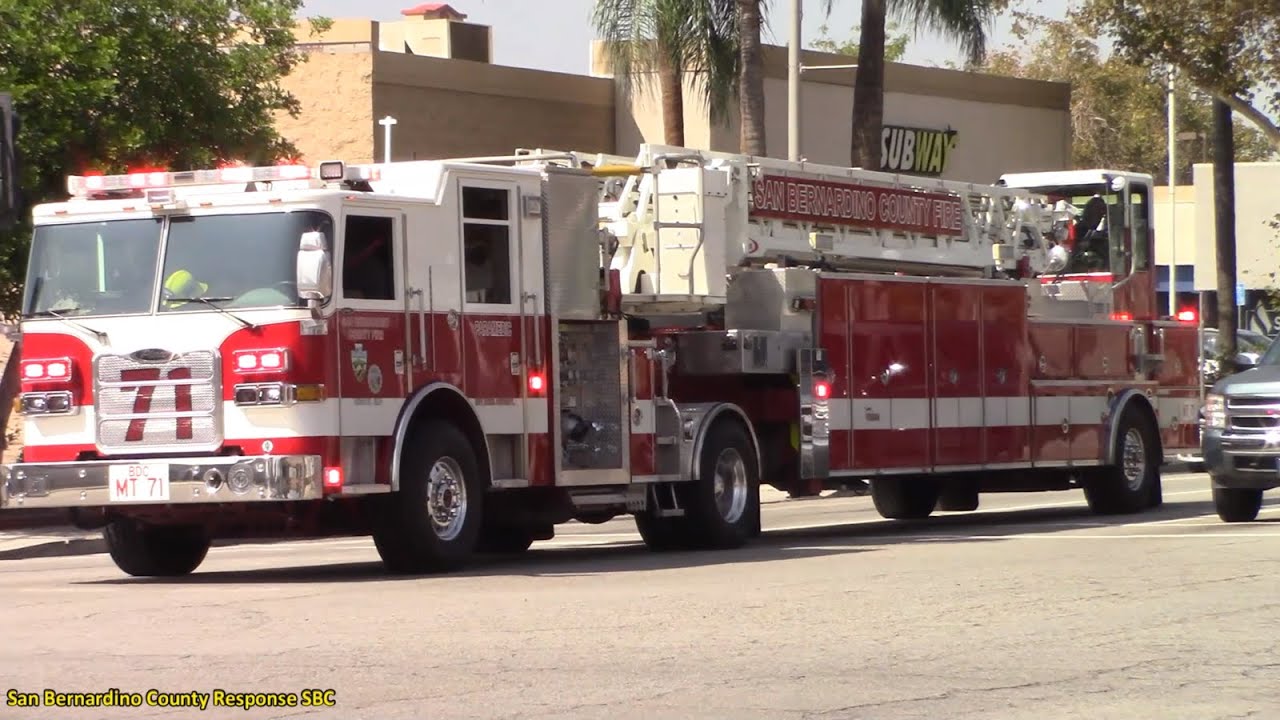 SBCoFD Medic Engine 75, Battalion 123, Medic Truck 71 & 77 Responding ...