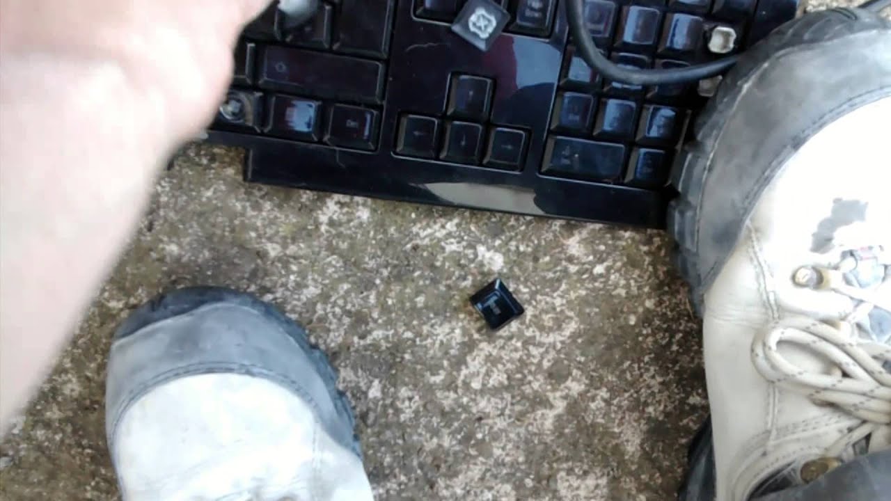 Razer Keyboard Destroyed - YouTube