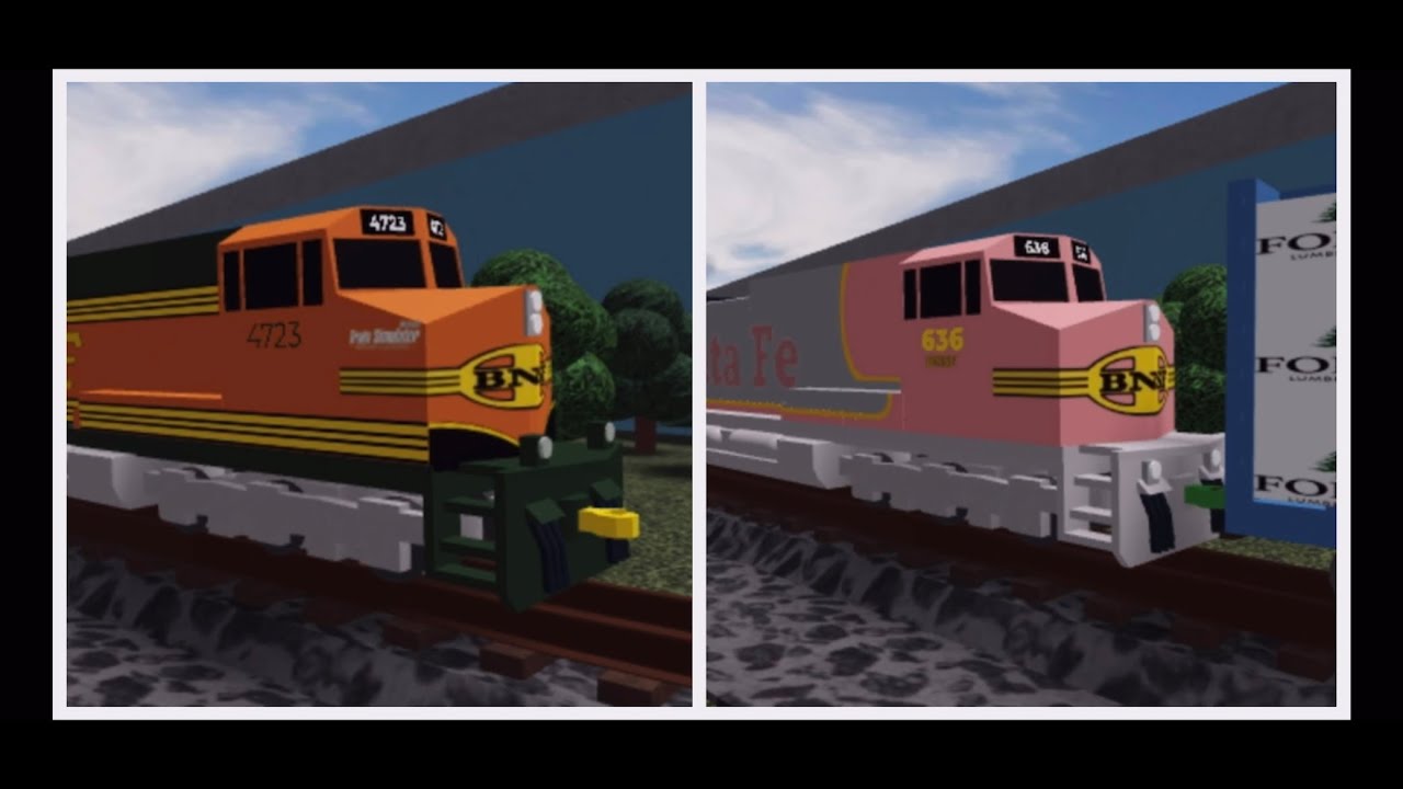 Chasing BNSF 4723 MSTS Unit leads BNSF Mixed Freight with a ATSF ...