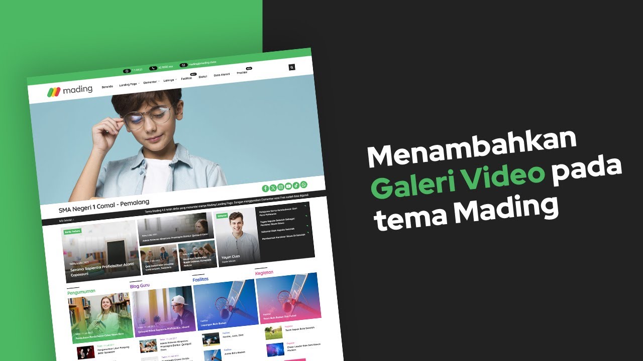 18 Menambahkan Pos Video pada Tema Mading - YouTube