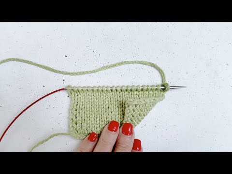 Glatt rechts in Reihen stricken/Stockinette (Stocking) Stitch, back and ...