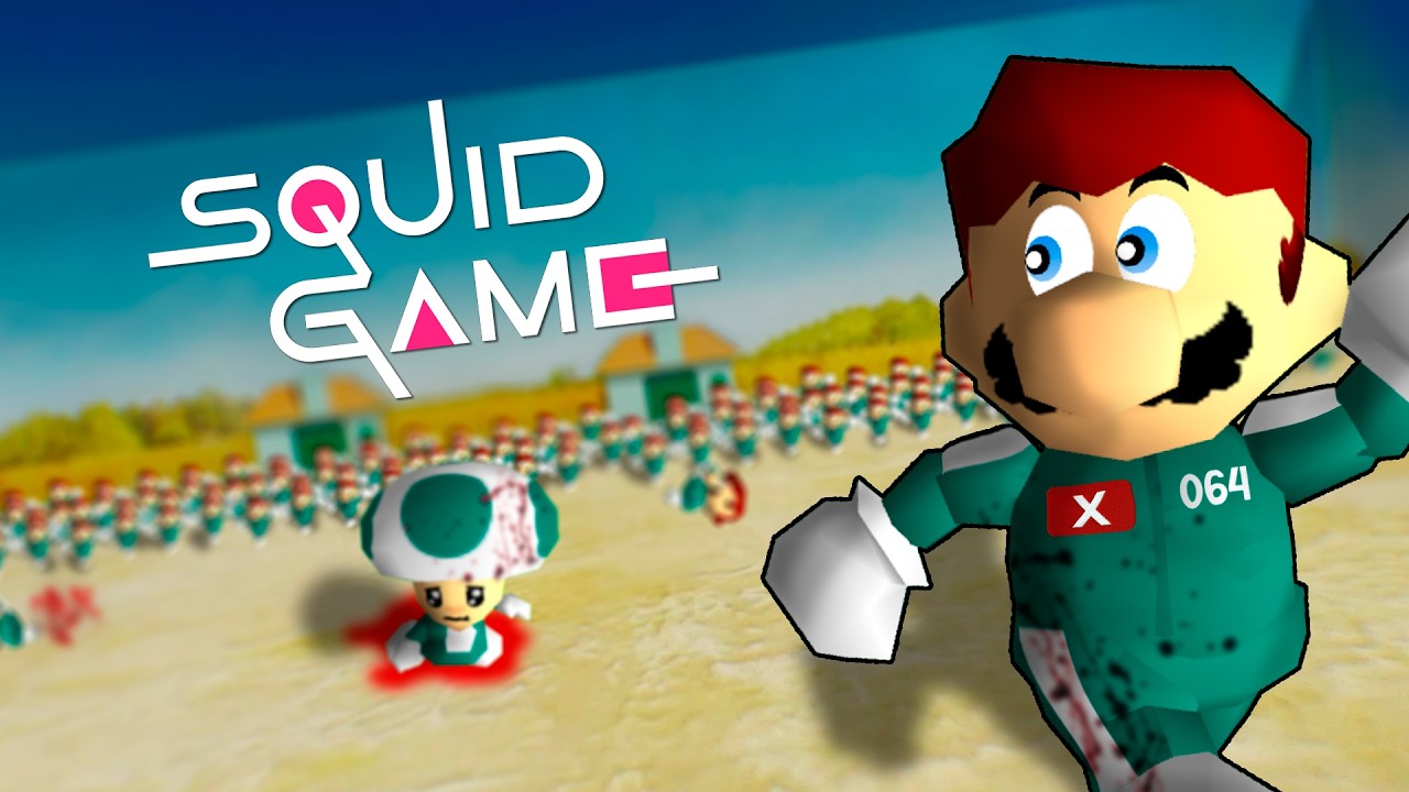 MARIO 64 pero son LOS JUEGOS DEL CALAMAR - YouTube