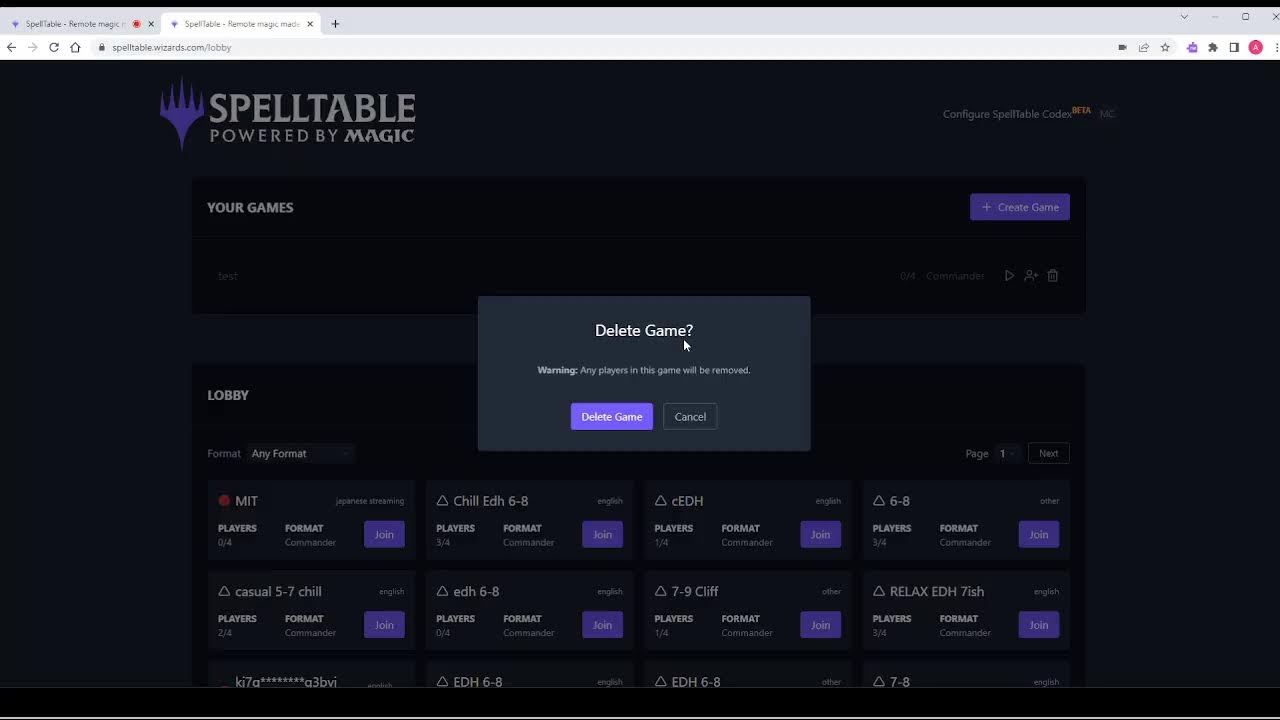 MTG EDH on Spelltable - YouTube
