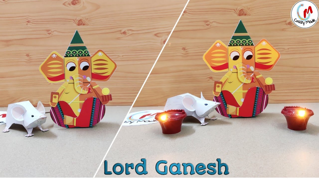 How to Make Paper Ganesh Chaturthi|Ganesh Chaturthi Decoration ideas ...