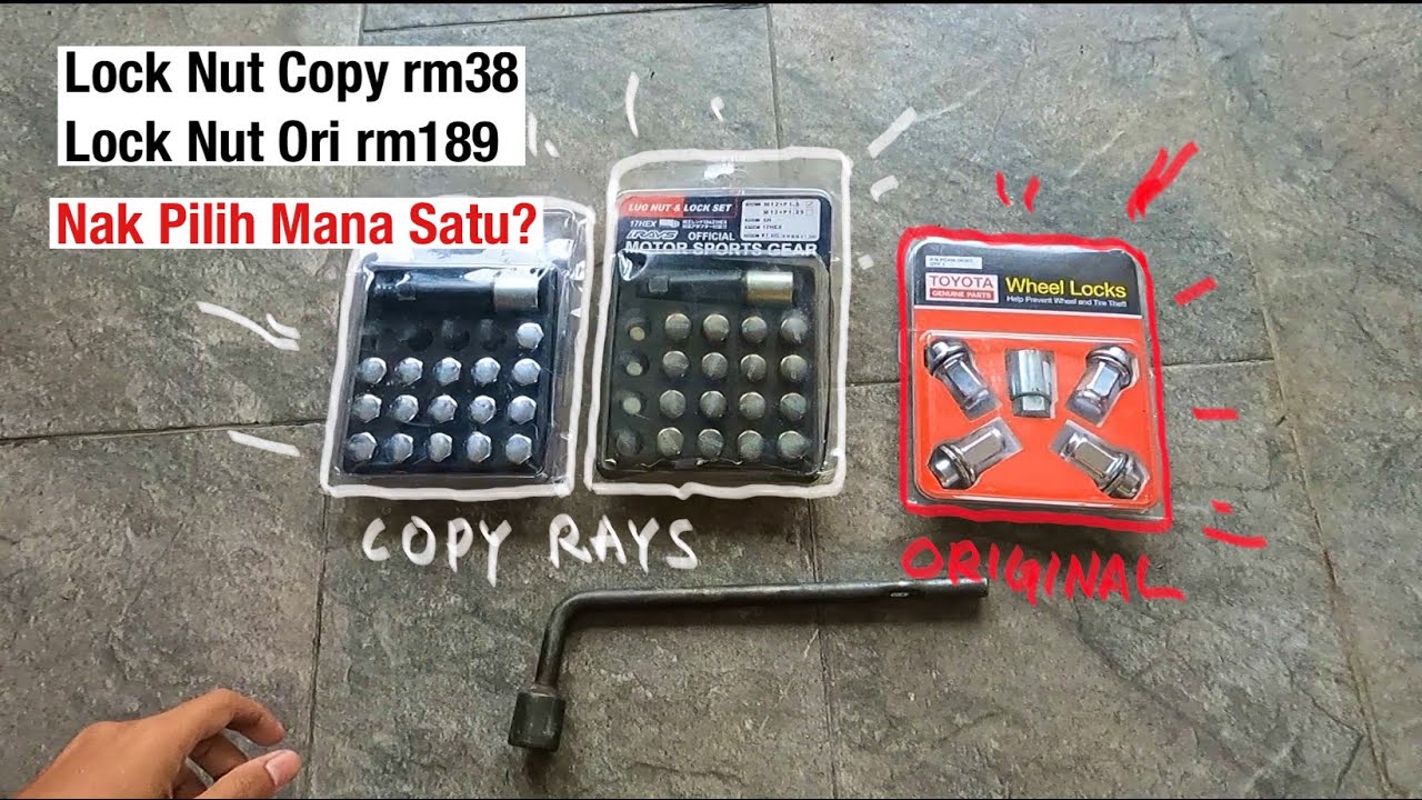 Beli Lock Nut Tayar Murah Tak Semestinya Tak Bagus #locknuttayar - YouTube