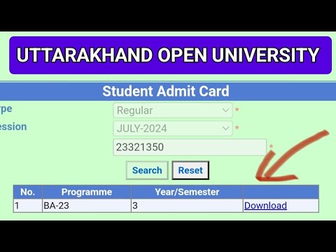 uou Admit card Download, एडमिट कार्ड, आ चुके हैं ऐसे डाउनलोड कीजिए। # ...