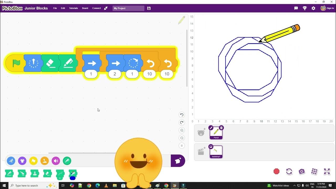 Curved Pattern - PictoBlox Junior - YouTube