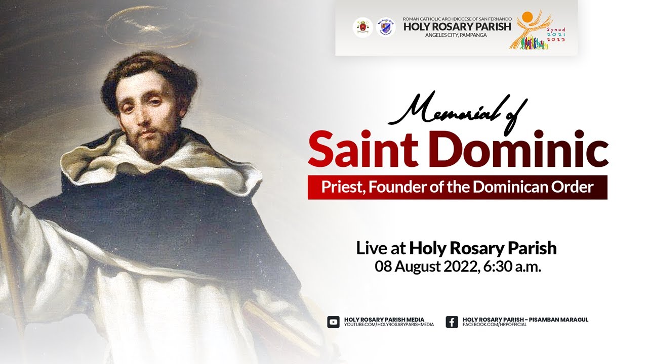 Memorial of Saint Dominic, Priest | August 08, 2022 - YouTube